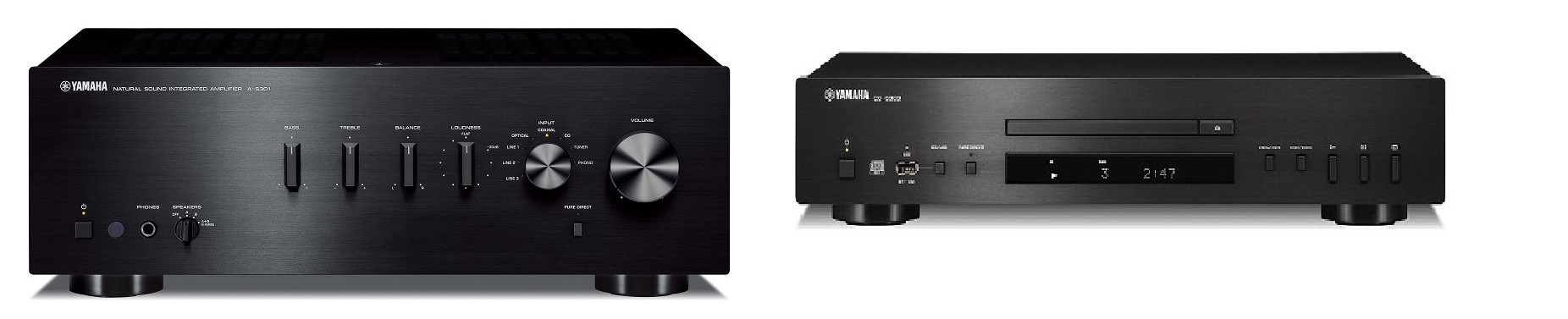 YAMAHA AS301 + CDS303 NOIR - Pack stéréo source/ampli